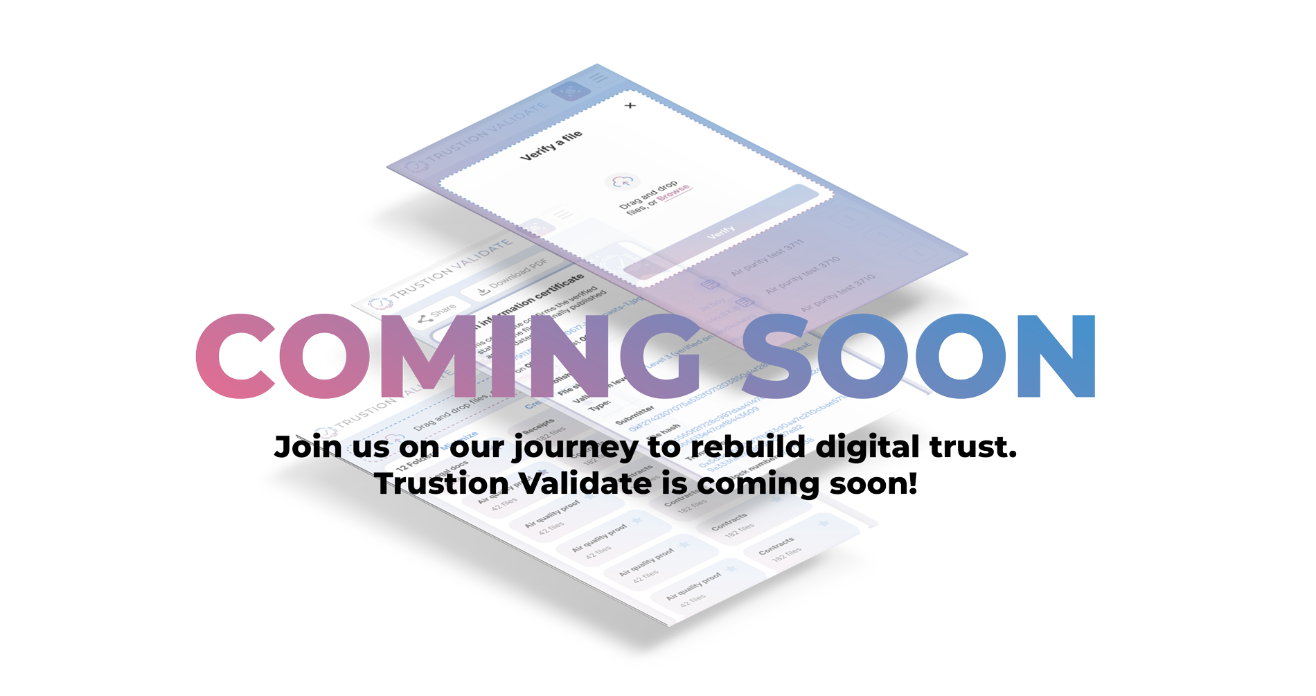 Trustion Validate – Bring Back Trust in Business